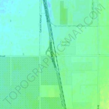 Vinlandの地形図、標高、地勢