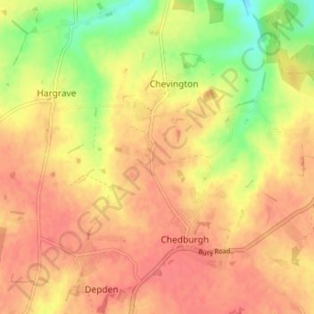 Tan Office Greenの地形図、標高、地勢