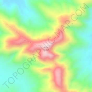 Mount Meharryの地形図、標高、地勢