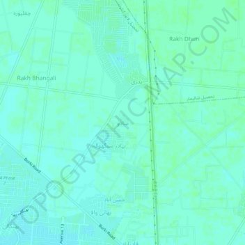 Saadoの地形図、標高、地勢