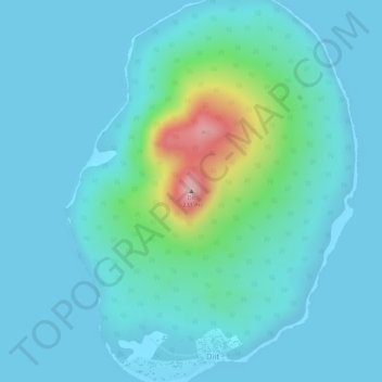 Ditの地形図、標高、地勢