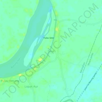 Selatの地形図、標高、地勢