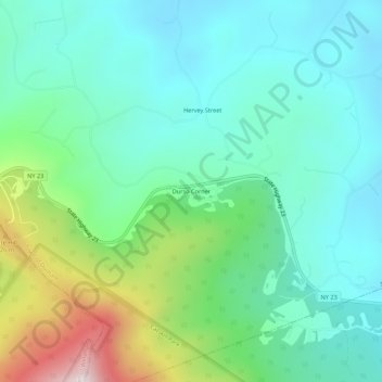 Durso Cornerの地形図、標高、地勢