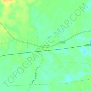 Bon Wierの地形図、標高、地勢