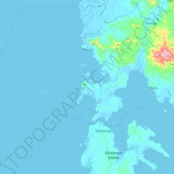 Payaoの地形図、標高、地勢