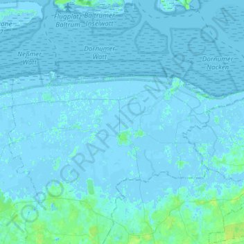 Dornumの地形図、標高、地勢