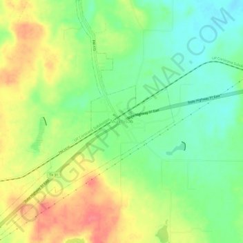 Murchisonの地形図、標高、地勢