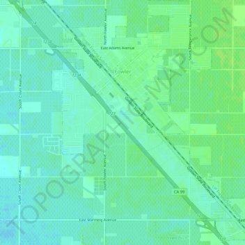 Fowlerの地形図、標高、地勢