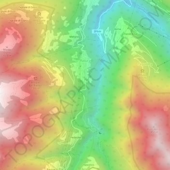 Rasuraの地形図、標高、地勢