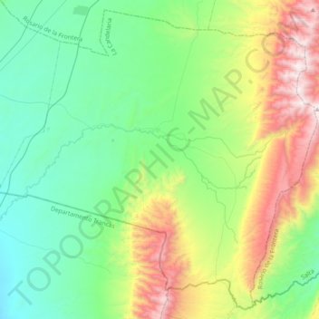 Municipio de La Candelariaの地形図、標高、地勢