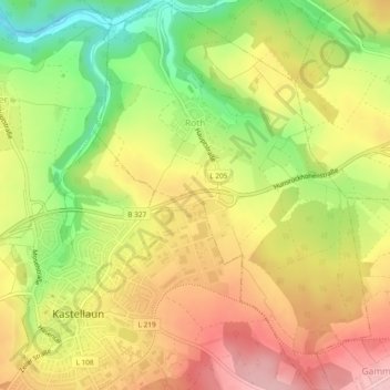 Rothの地形図、標高、地勢