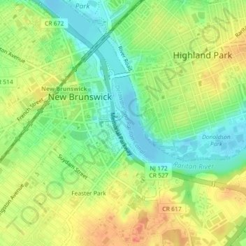 Elmer B Boyd Parkの地形図、標高、地勢