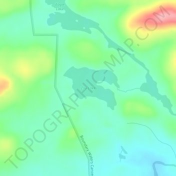 Zoo Lakeの地形図、標高、地勢