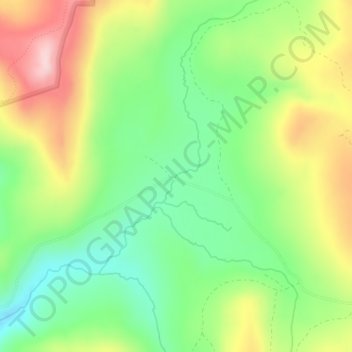 Homestead Flatの地形図、標高、地勢